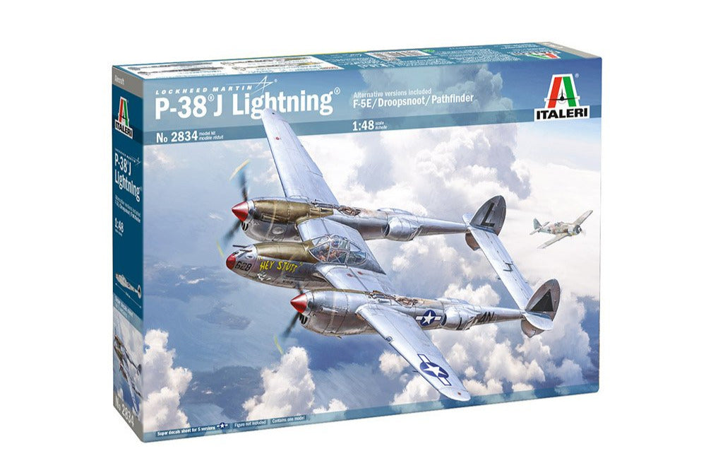 1:48 ITALERI P-38J LIGHTNING - EUROPEAN THEATRE OPERATIONS Plastic Mod ...