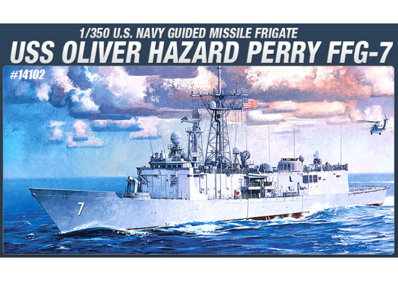 1:350 ACADEMY USS Oliver Hazard Perry FFG-7 Plastic Model Kit *Austral ...