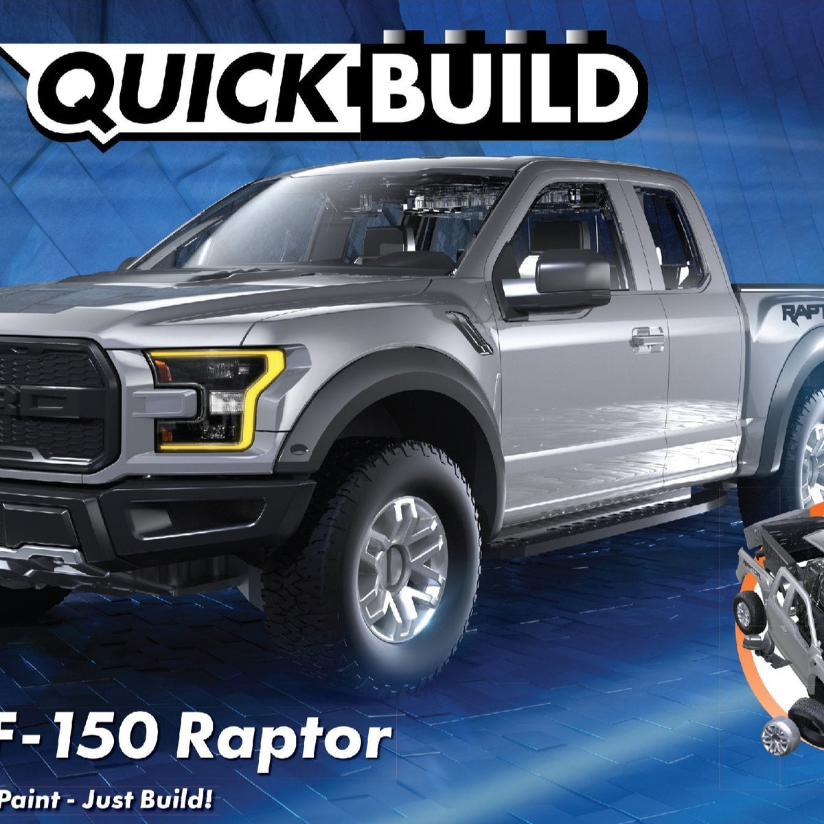 AIRFIX QUICKBUILD FORD F-150 RAPTOR - GREY Plastic Model Kit – Hobby In ...