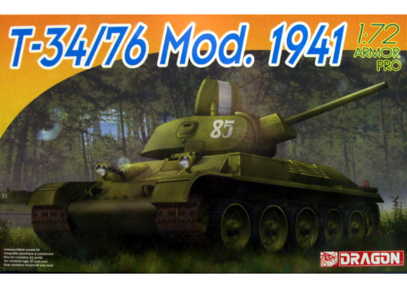 1:72 DRAGON T-34/76 Mod. 1941 Plastic Model Kit – Hobby In Scale