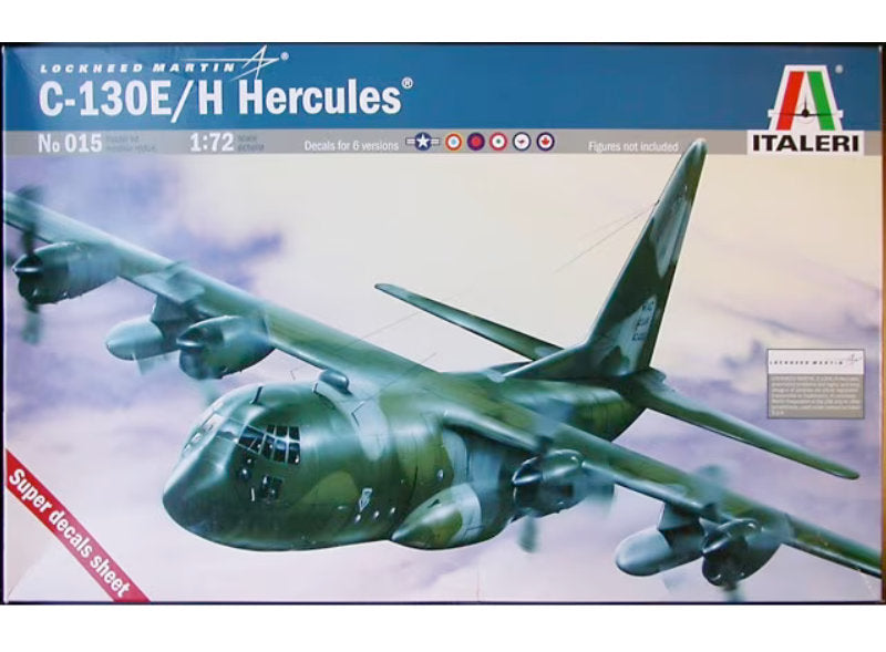 1:72 ITALERI C-130 E/H HERCULES Plastic Model Kit *Australian Decals ...
